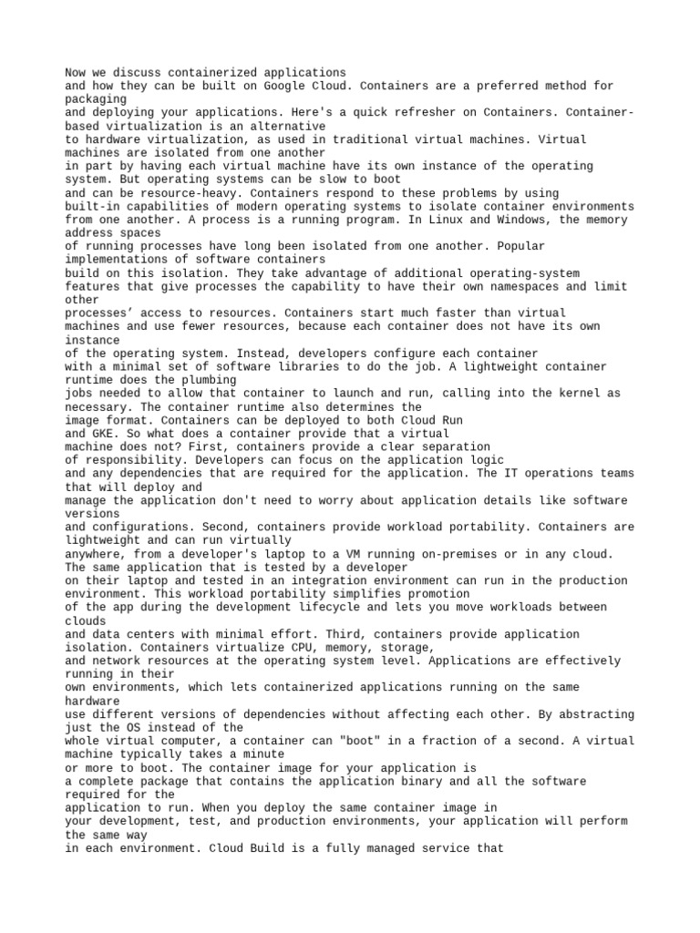 Containers and Building Application Images | PDF | Operating System ...