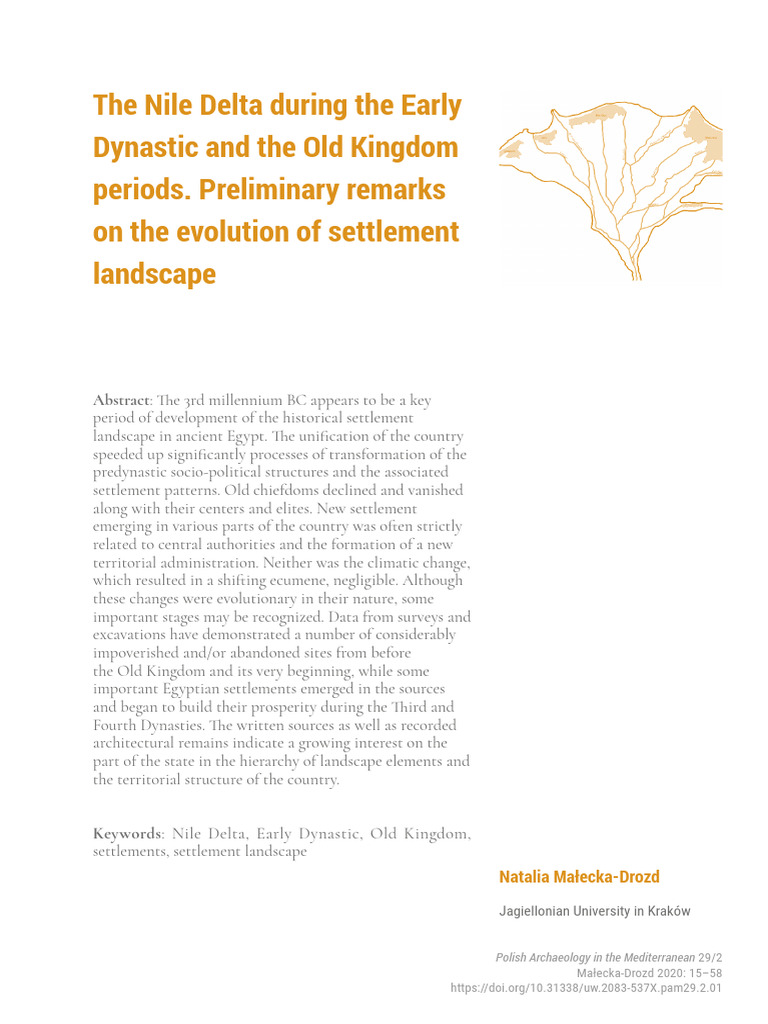 The Nile Delta During The Early Dyn | PDF | Ancient Egypt