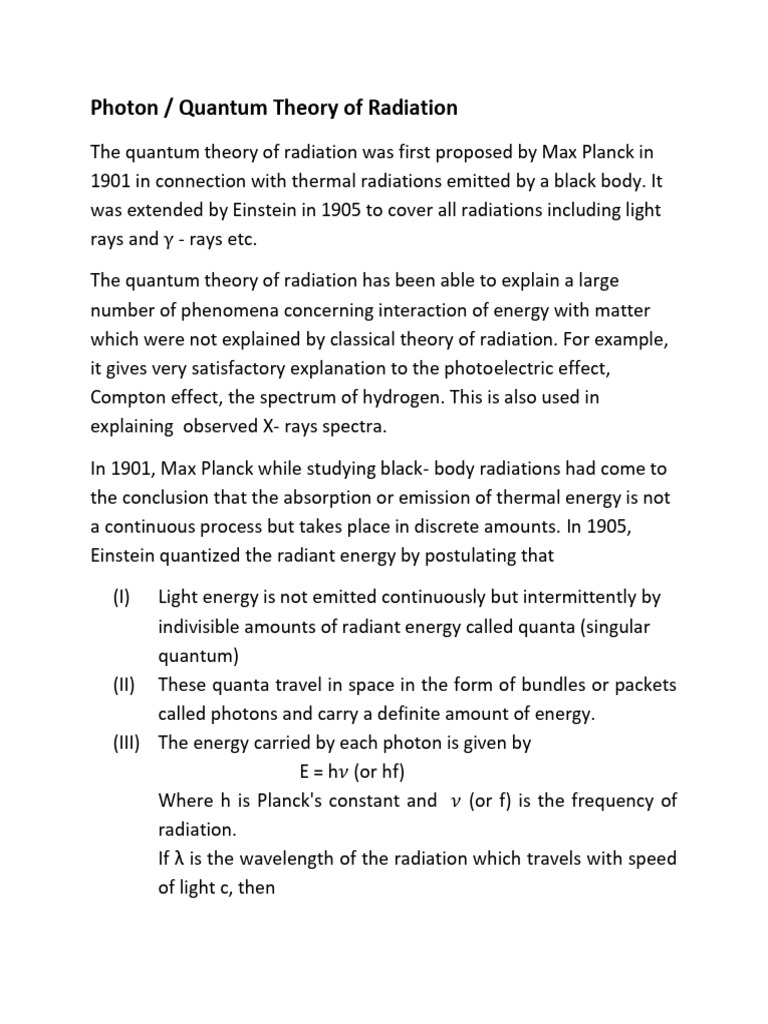 Photon and Photoelectric Effect | PDF | Photoelectric Effect | Photon