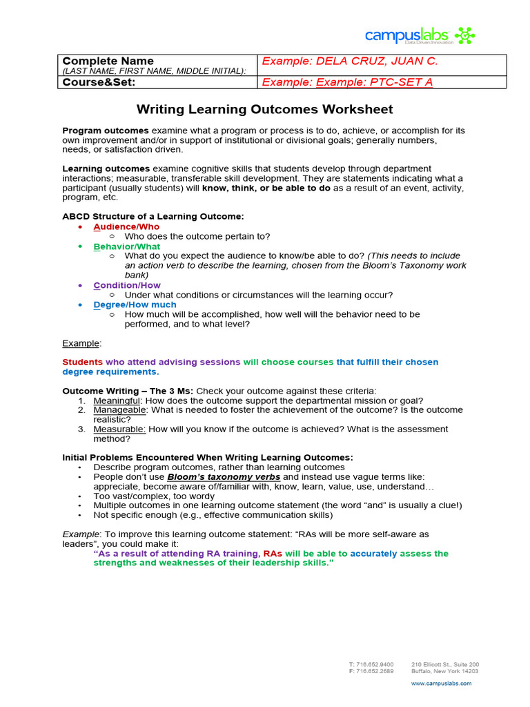 Assess 1 Chapter 3 Worksheet 1 | PDF | Learning | Behavior Modification
