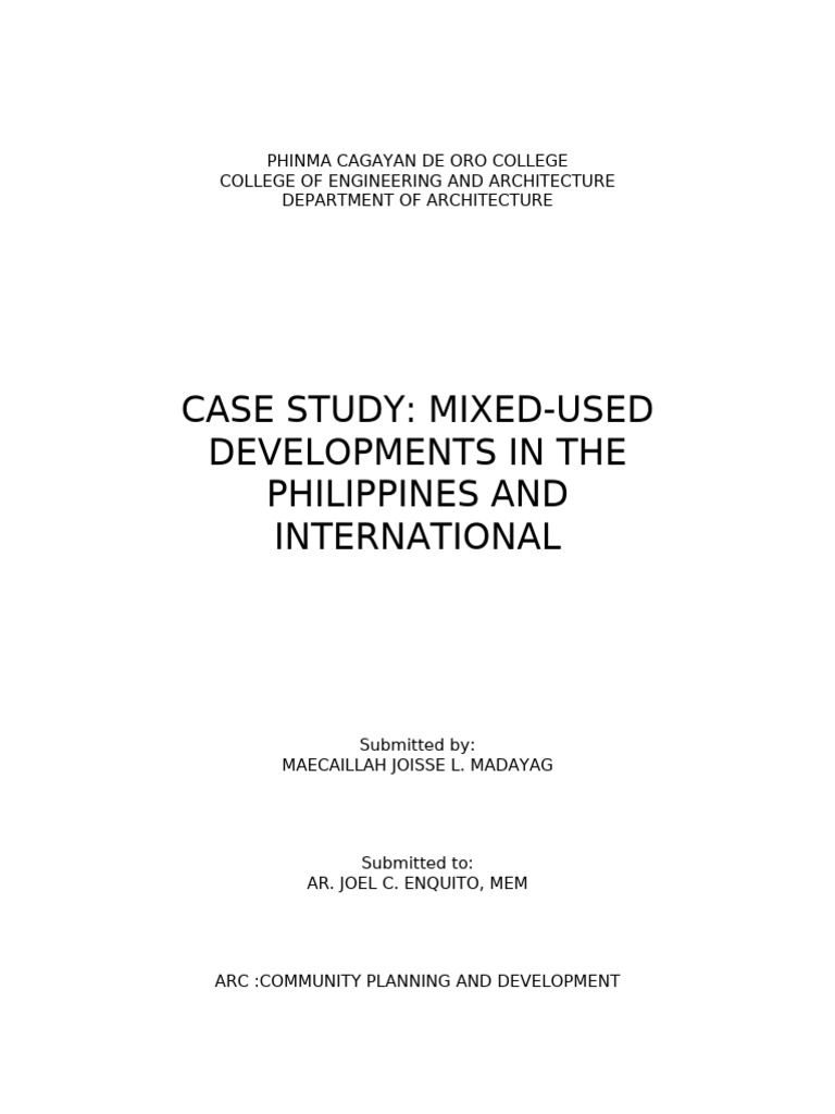Case Study_Mixed-Used Development | PDF | Mixed Use Development ...
