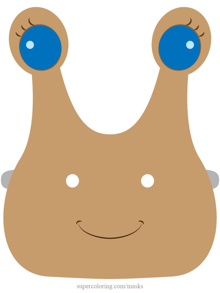 Snail Mask Color Paper Craft | PDF
