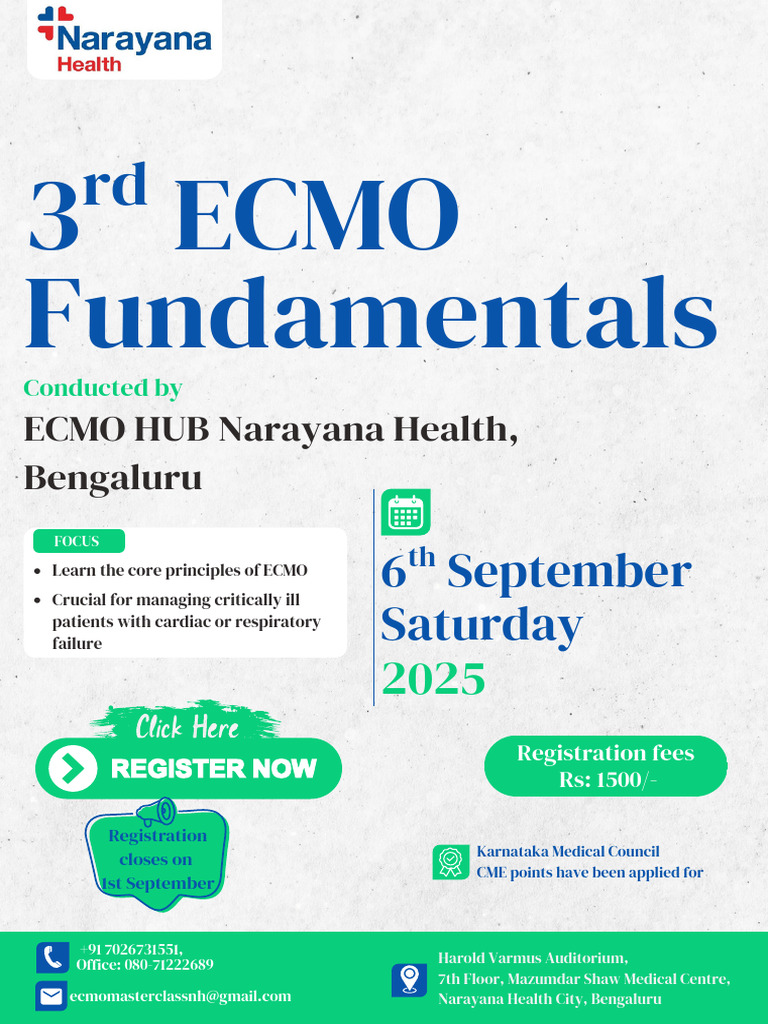 ECMO Fundamentals Masterclass 2025 | PDF | Medicine | Health Sciences
