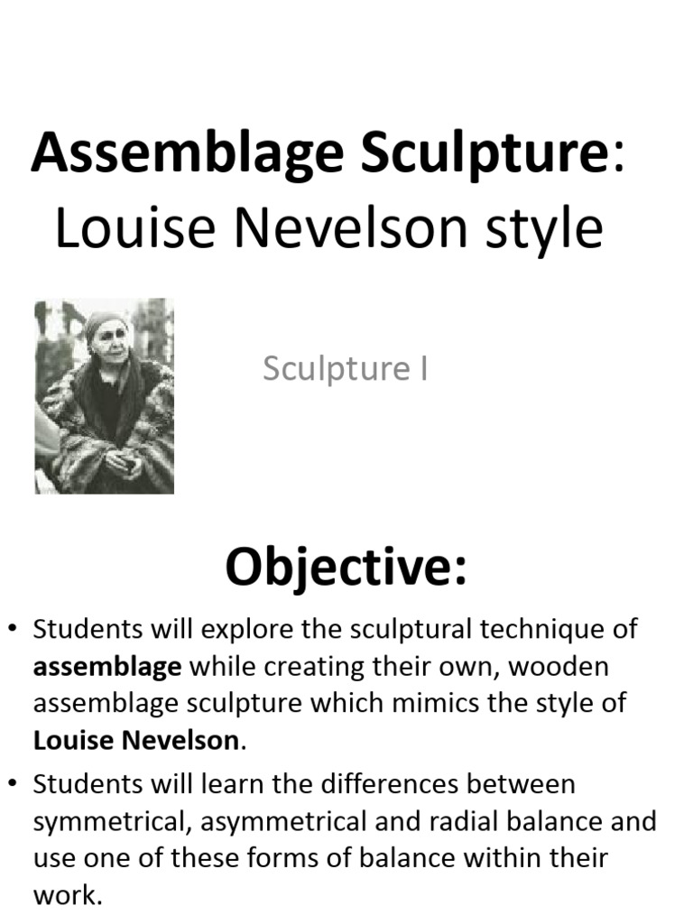 2 Assemblage-Sculpture Artis Louise Nevelson | PDF | Composition ...