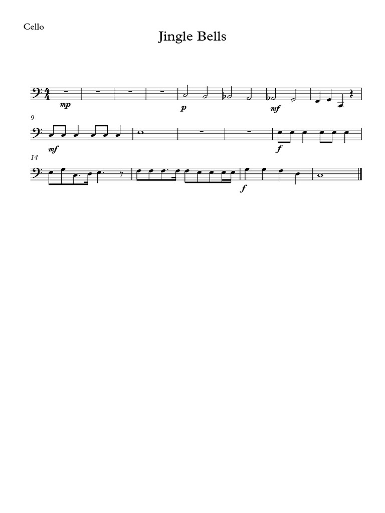 Jingle Bells Cello | PDF