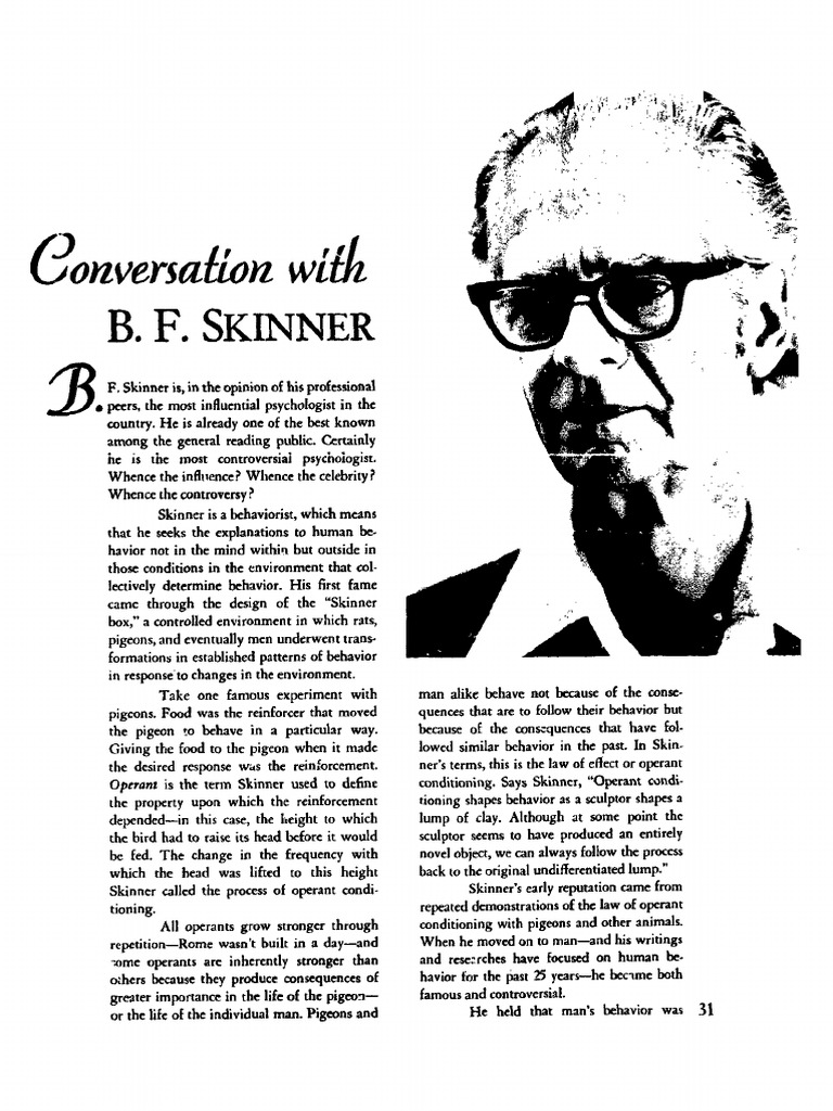 Skinner's Operant Conditioning Explained | PDF | Reinforcement ...