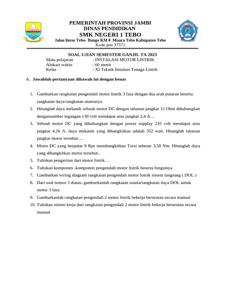 Soal Iml Genap Kelas Xi 2023 | PDF