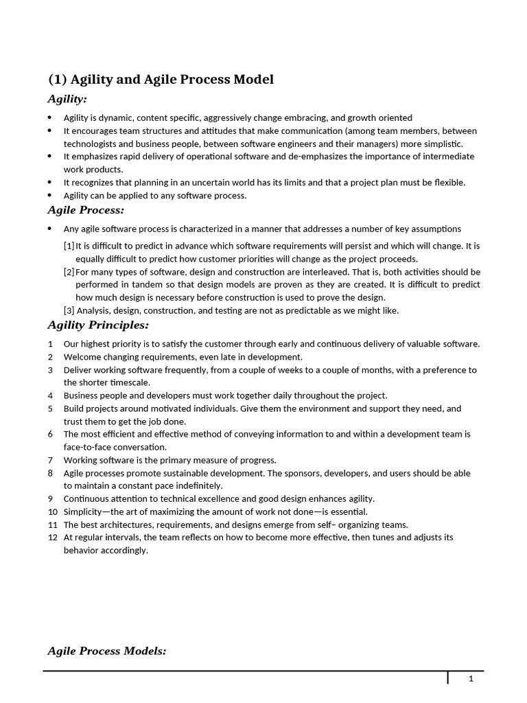 Agile Process Model | PDF | Scrum (Software Development) | Agile ...