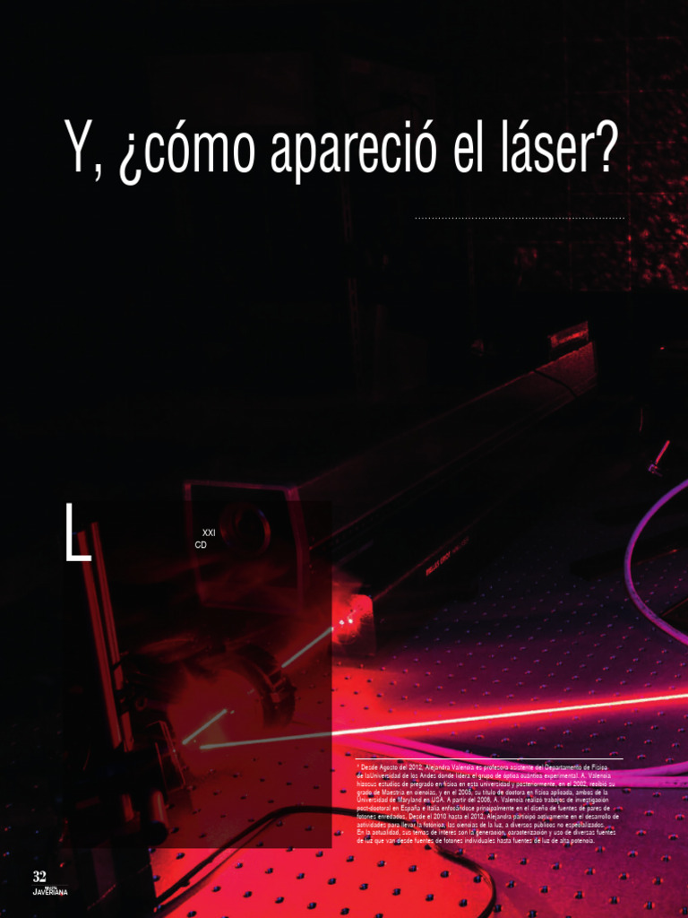 Historia y funcionamiento del láser | PDF | Láser | Fotón