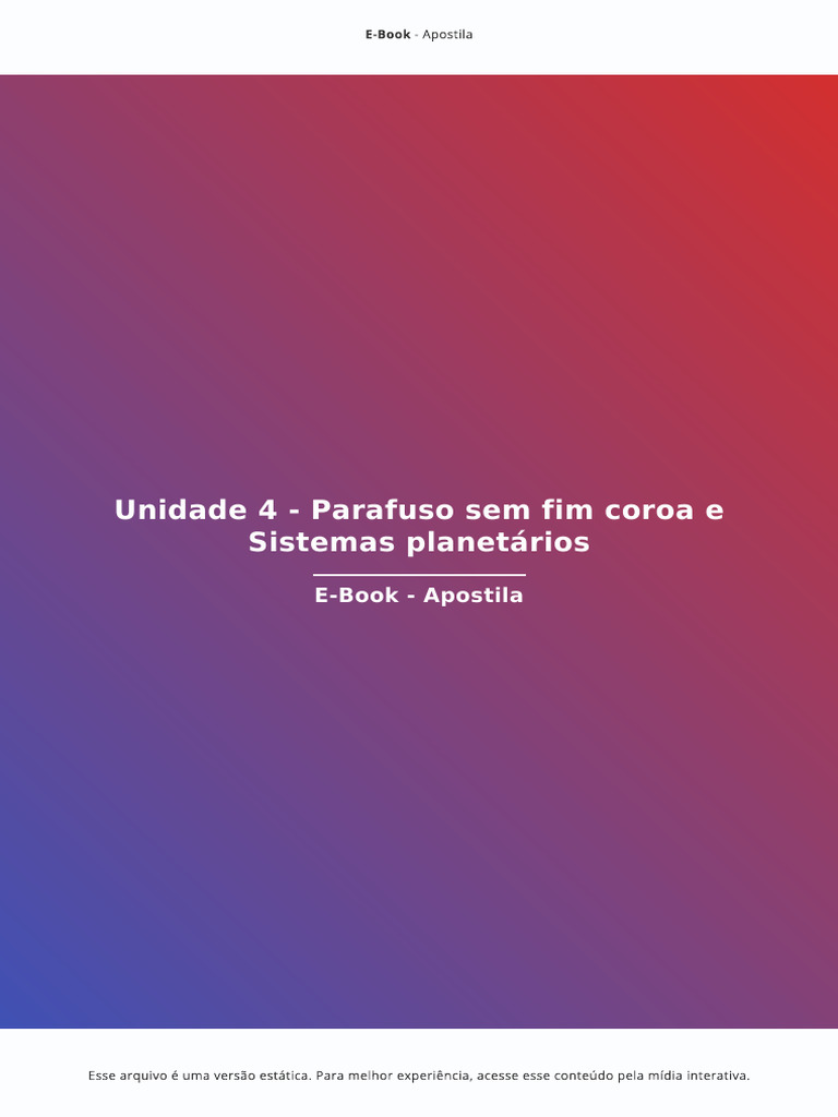 Parafuso Sem Fim e Sistemas Planetários | PDF