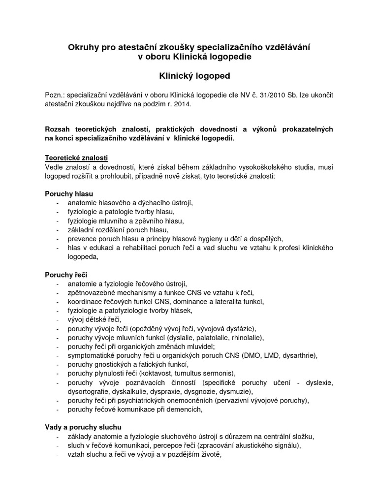 Klinicky Logoped | PDF