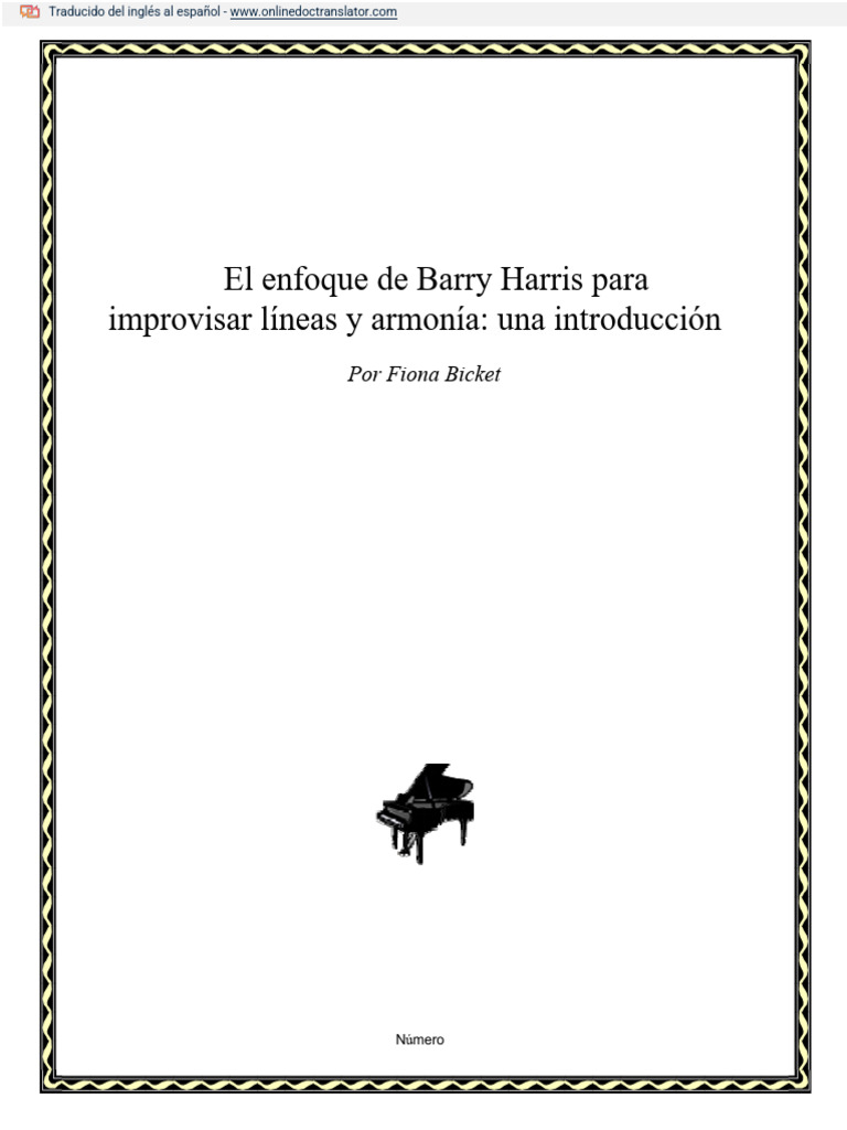 Barry Harris Jazztutorialpdf PDF Free - En.es | PDF | Acorde (Música ...