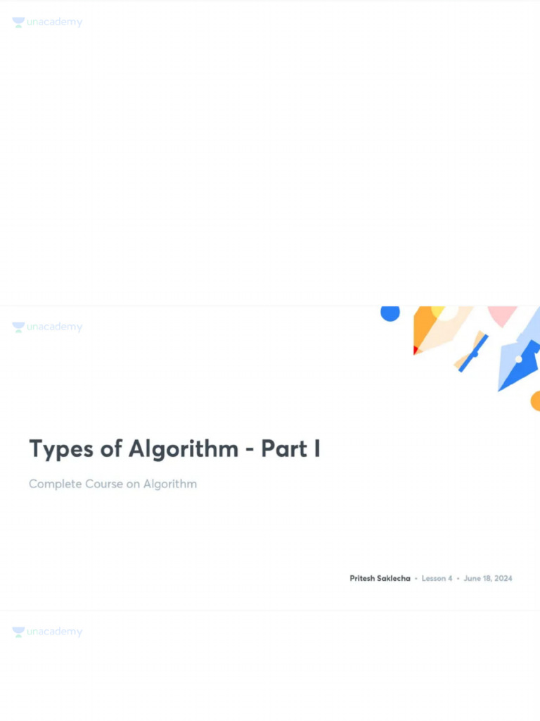 L-4 - Types of Algorithm Part I With Anno | PDF