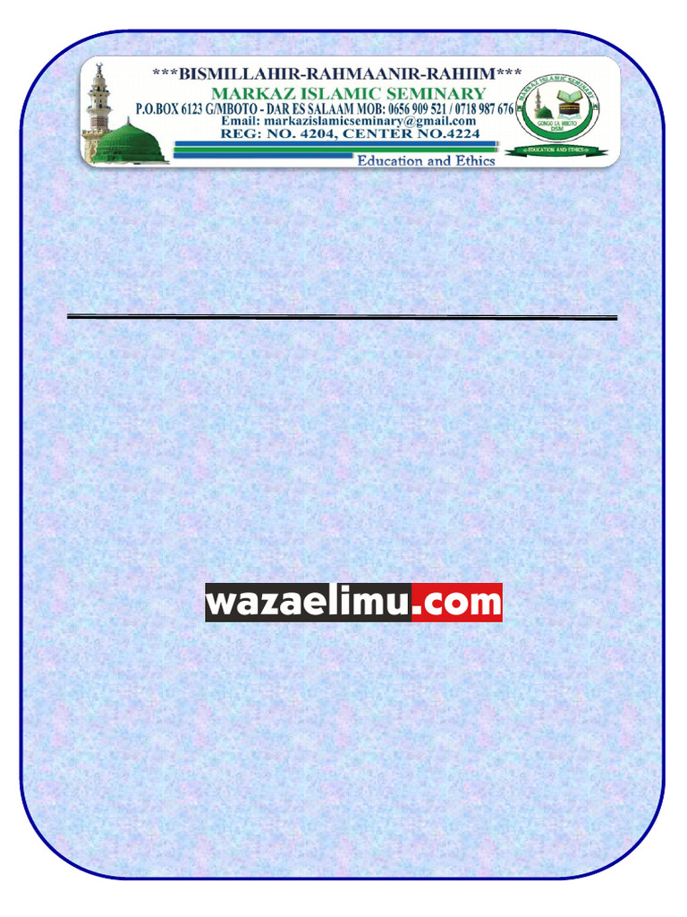 Biology Exam Paper 2025: Form Four | PDF | Biology
