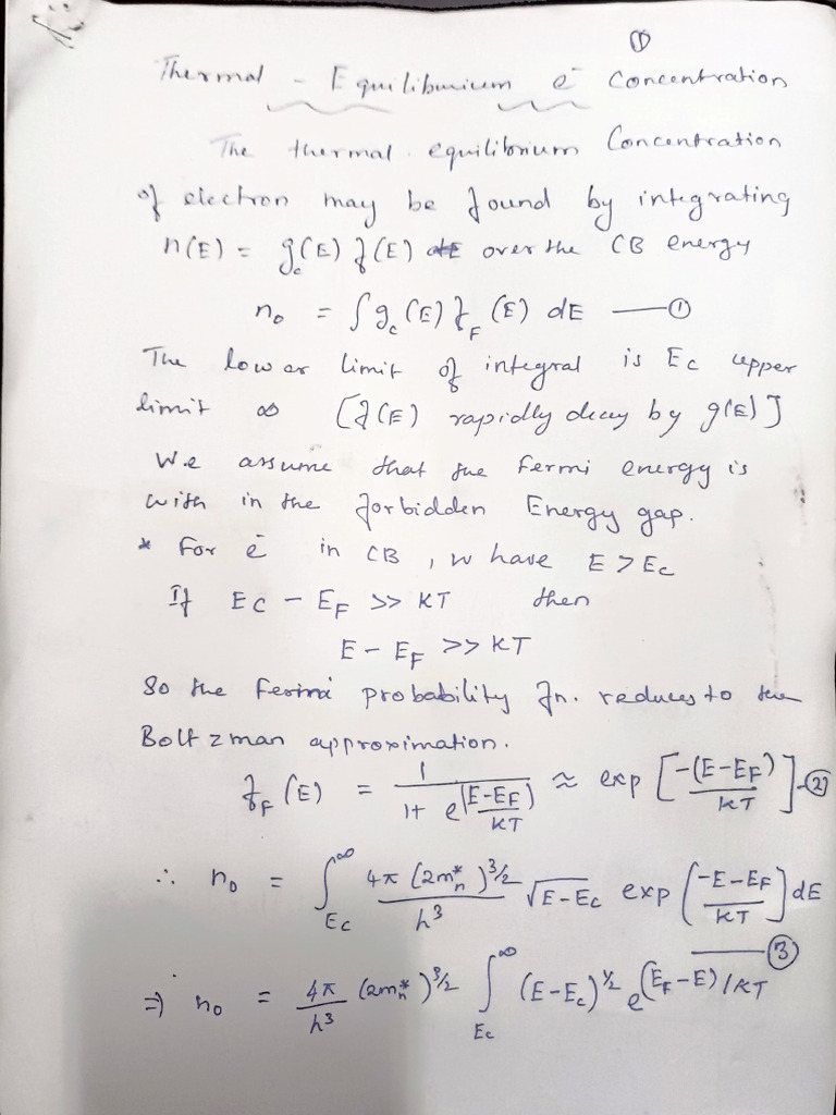 Carrier Concentration Notes | PDF