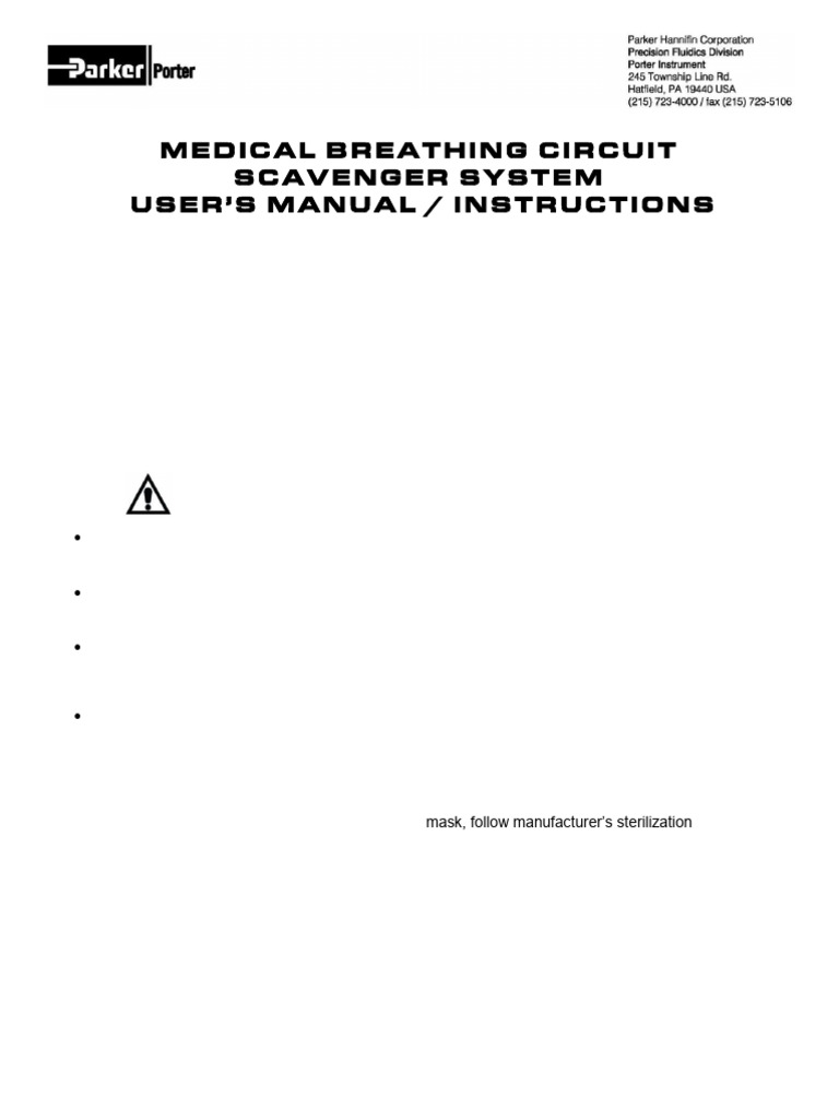Porter Nitronox HD Scavenger System Users Manual FM 1330 | PDF ...