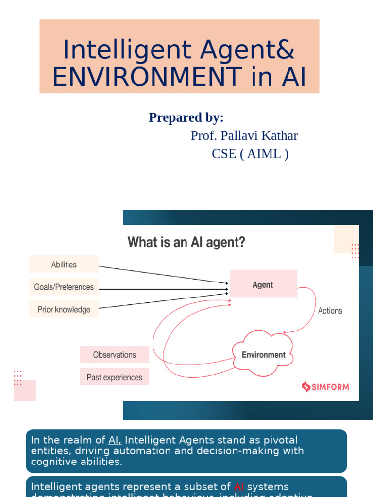 Intelligent Agent in AI | PDF | Artificial Intelligence | Intelligence (AI) & Semantics