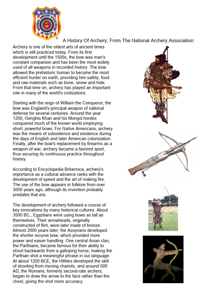 History of Archery National Archery Association | PDF | Archery | Bow ...