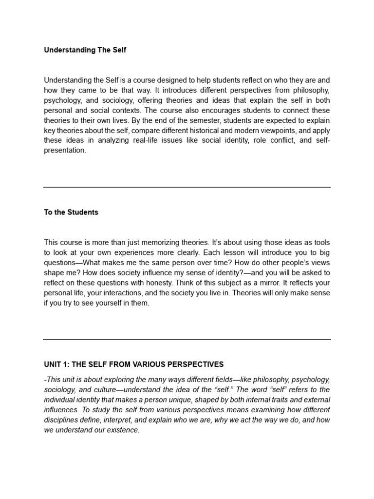 Exploring Identity: The Self in Context | PDF | Human Sexuality ...