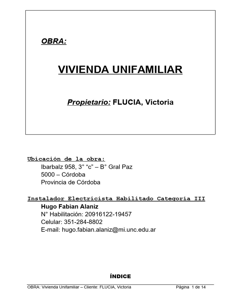 FLUCIA - Carpeta Tecnica | PDF | Cableado eléctrico | Ingenieria Eléctrica