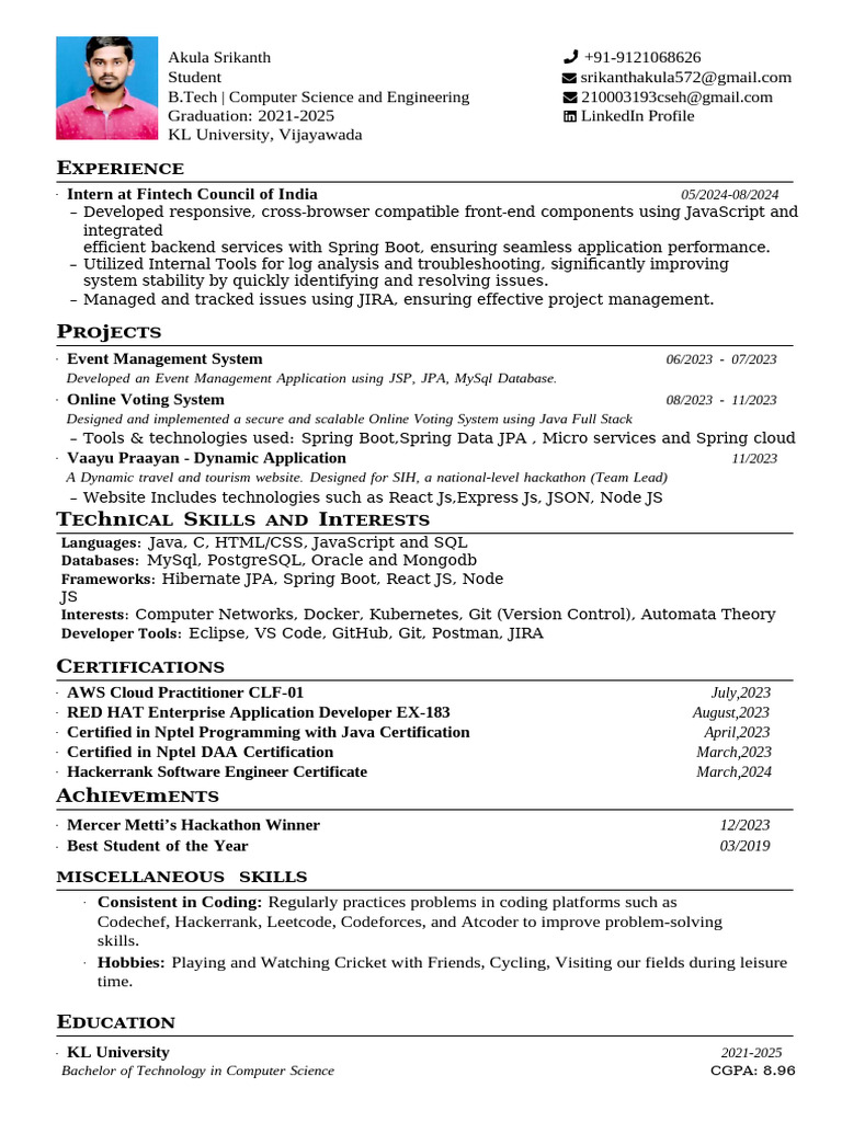 Paul Kiran Peteti Updated Resume | PDF | Java (Programming Language) | Databases