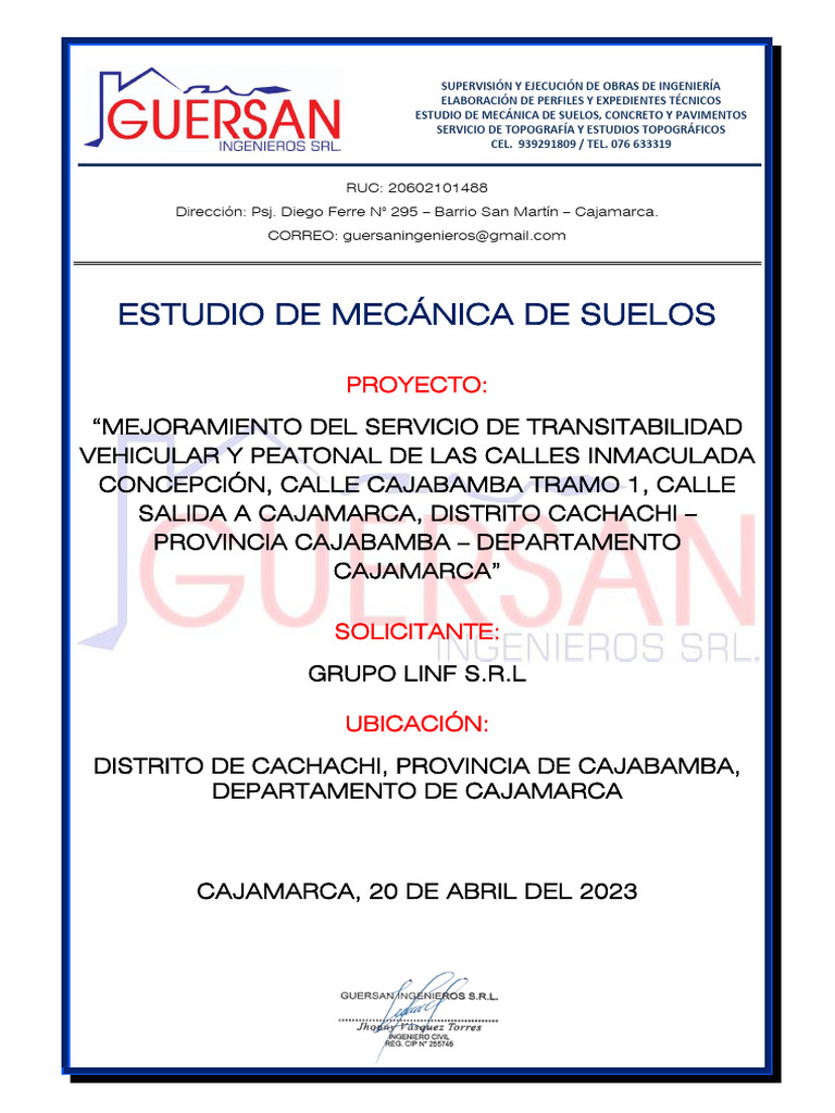 Gi-Ems-027!04!23 - Transitabilidad Cachachi - Grupo Linf S.R.L | PDF ...