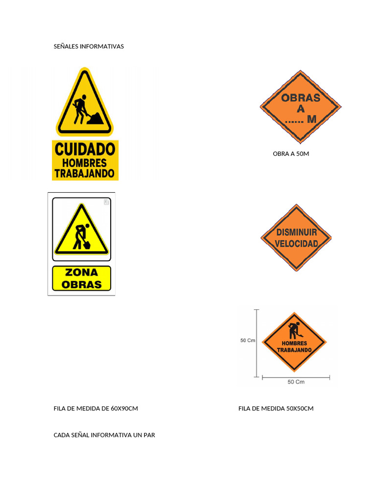 Señales Informativas | PDF