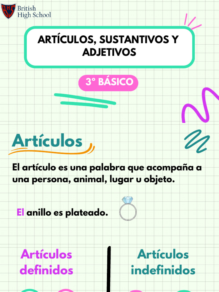 Artículos, Sustantivos y Adjetivos | PDF