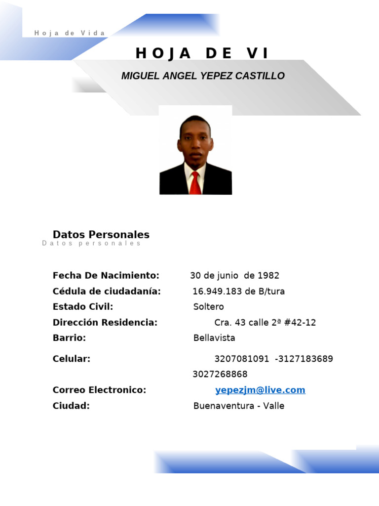 Hoja de Vida Jepez 20255 | PDF