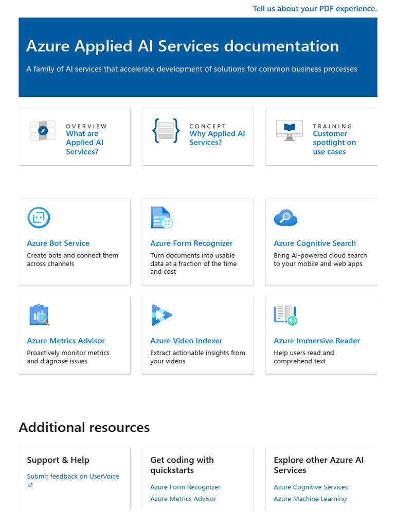 Azure Applied Ai Services | PDF | Microsoft Azure | Artificial Intelligence