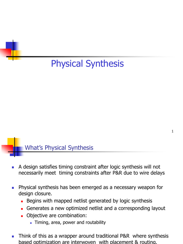 EDA EE6361 Physical Synthesis | PDF | Digital Electronics | Computer ...