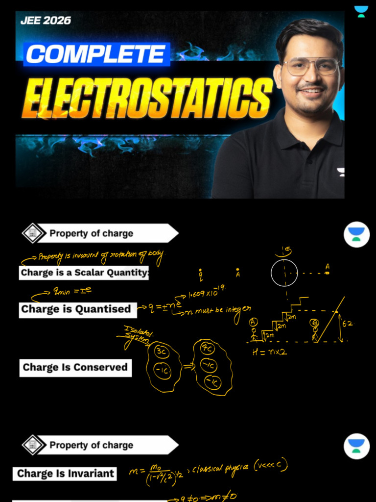 Electrostatics Class Notes | PDF
