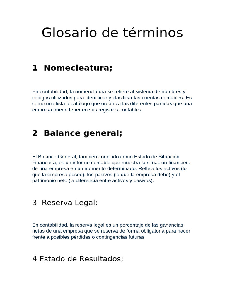 Glosario de Terminos Estudiante Jean Pool | PDF