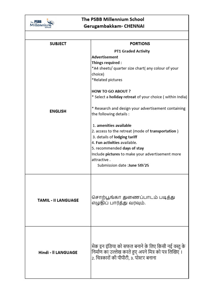 Class 8 Holiday Homework Guidelines | PDF