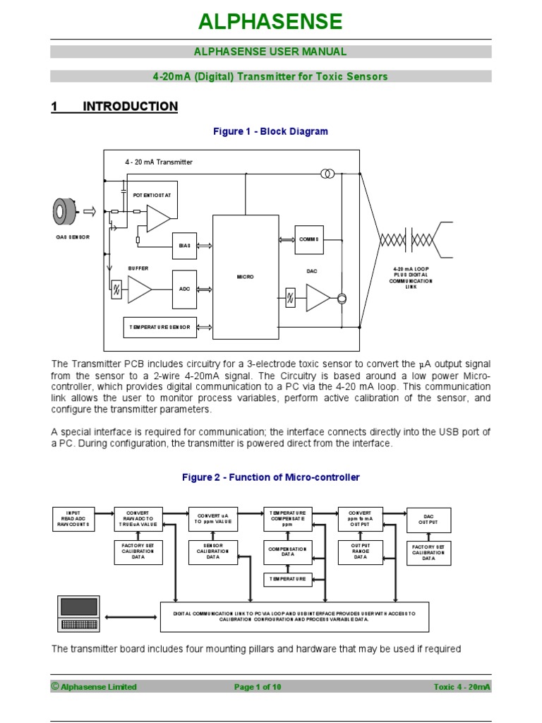 4to20ma Digital Transmitter Toxic Alpha Sense | PDF | Resistor | Power ...