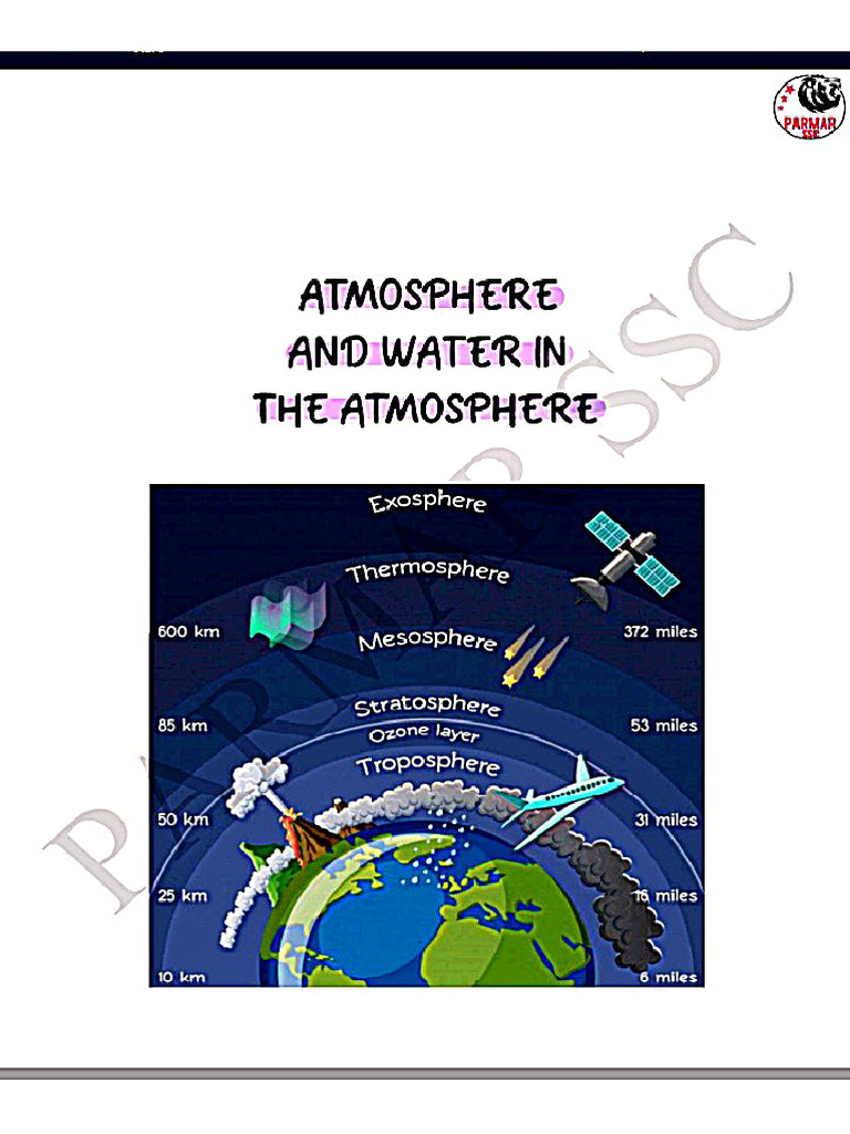 Atmosphere and Water in Atmosphere | PDF
