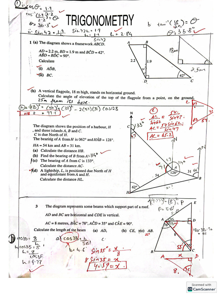 Trigonometry Solutions | PDF
