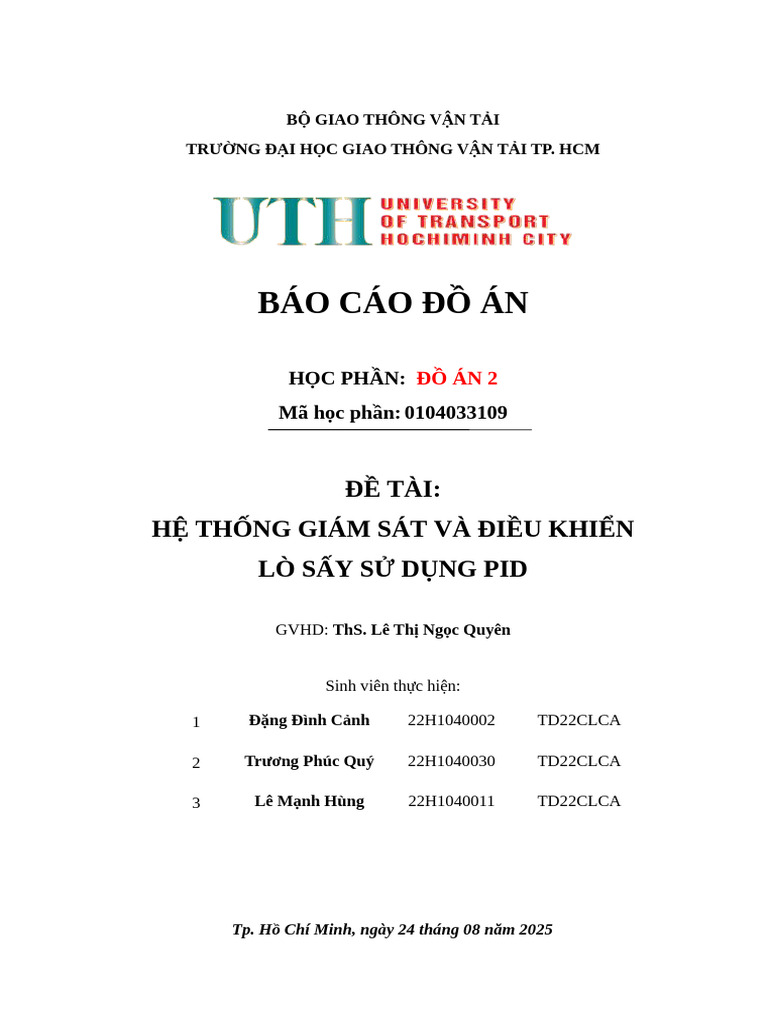 Bao Cao Do An 2 | PDF