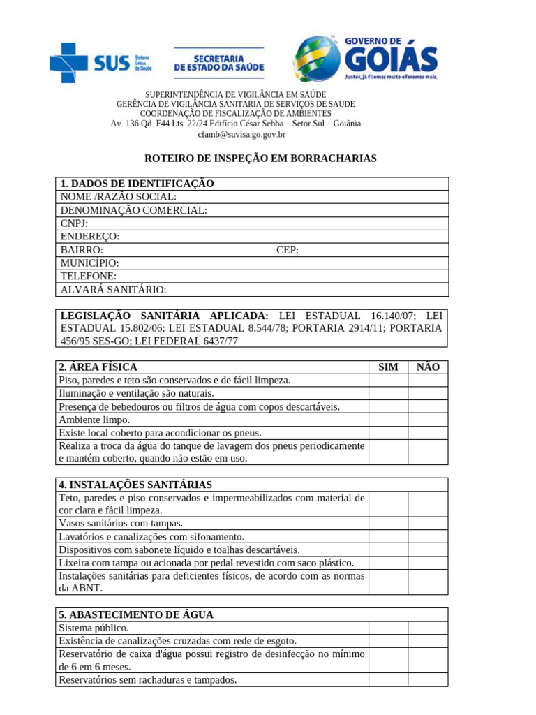 Roteiro de Borracharia 89e | PDF | Desperdício | Tanque séptico