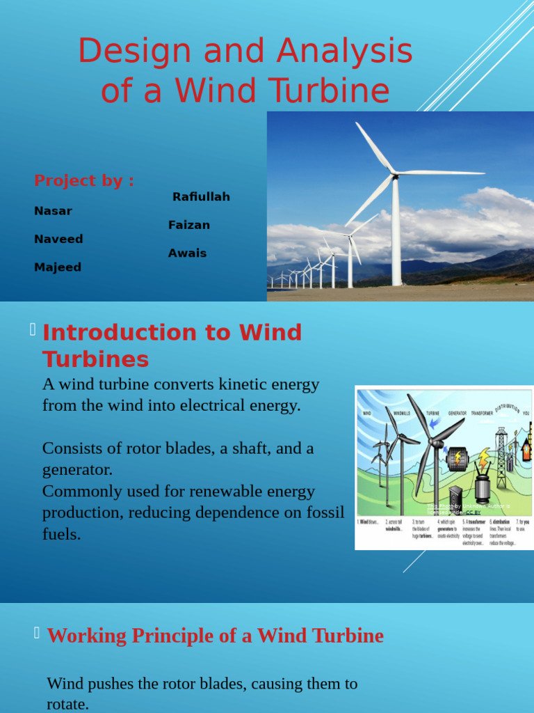 Wind Turbine Design and Analysis Guide | PDF | Wind Turbine | Gear