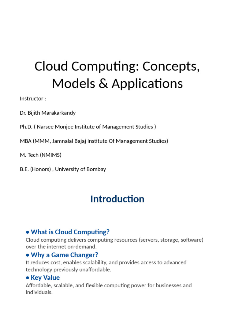 Cloud Computing Lecture Detailed | PDF | Cloud Computing | Software As ...
