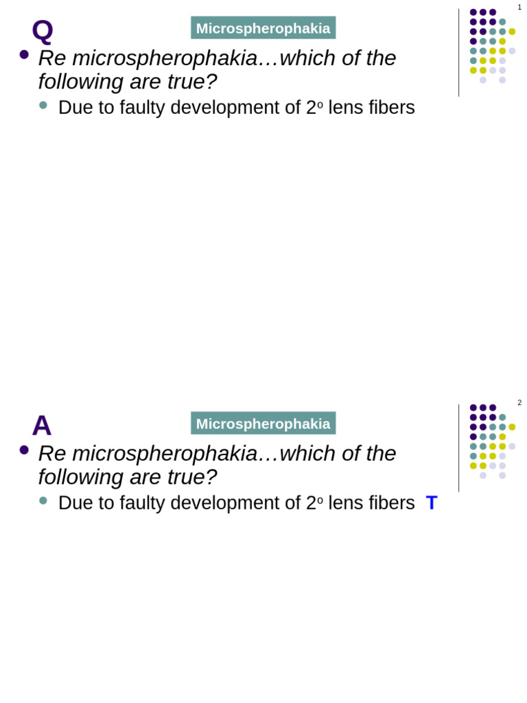 L3u - Microspherophakia | PDF | Myopia | Glaucoma