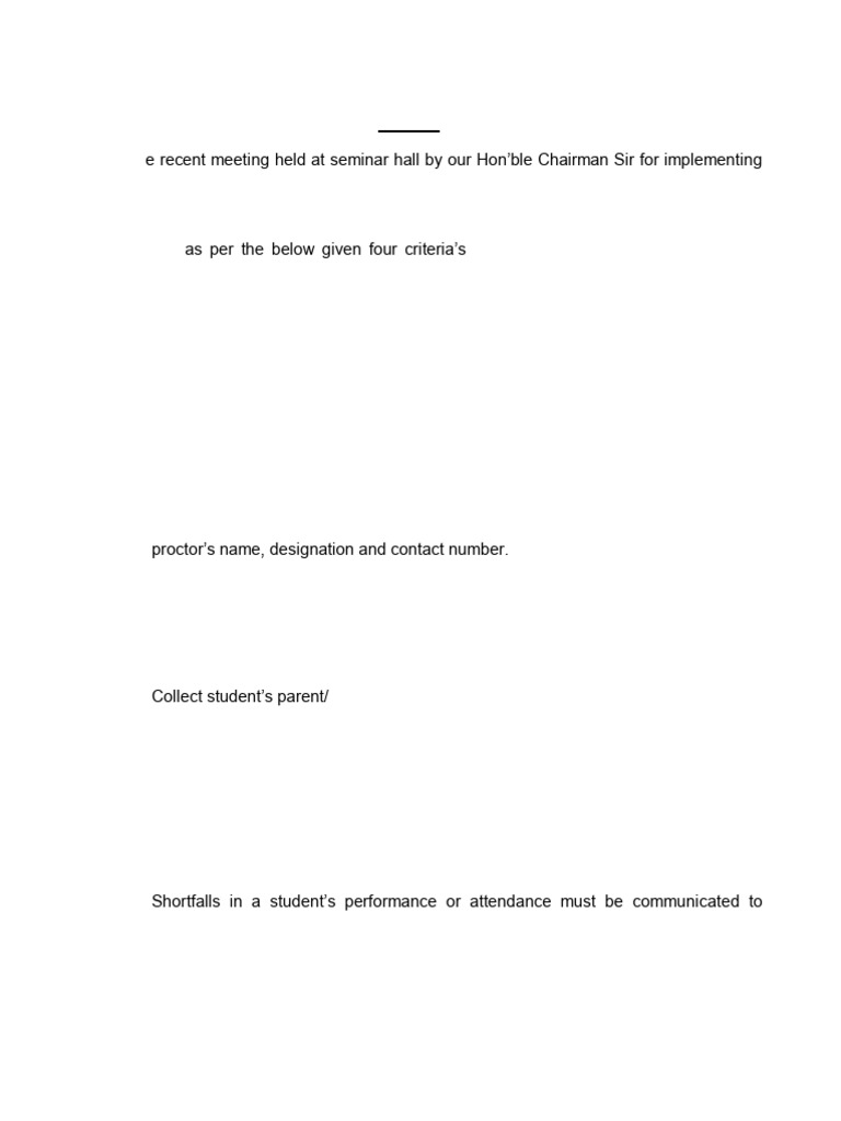 Proctorial System Guidelines 2025-26 | PDF