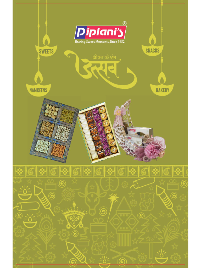Piplani Sweets Menu Overview | PDF | Asian Cuisine | Vegetarian Cuisine
