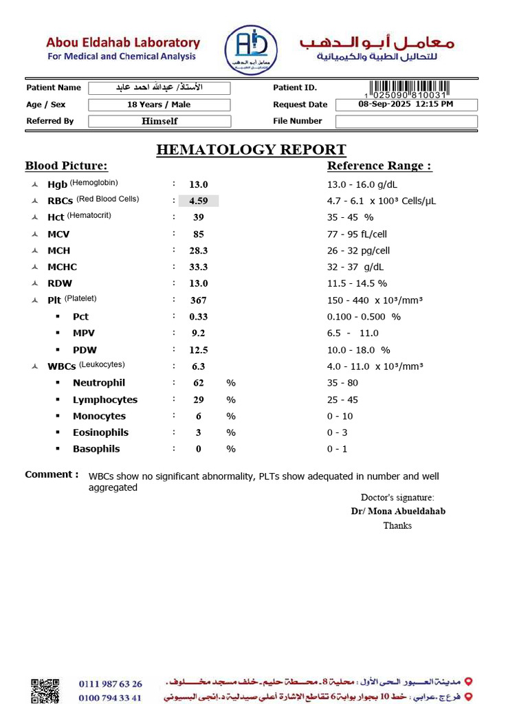 Blood Picture | PDF | White Blood Cell | Anatomy