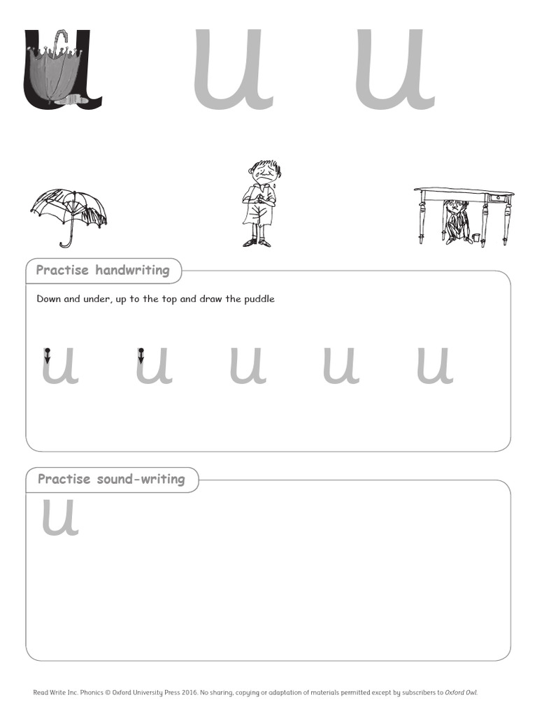 Sound-Writing and Handwriting Practice | PDF