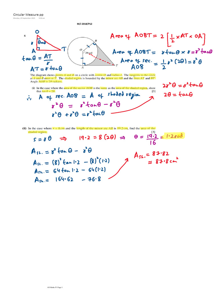 Circular Measure - PP | PDF
