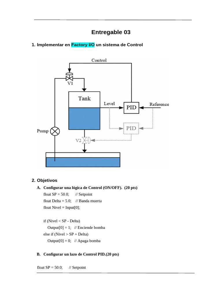 Control PID en Arduino para Factory I/O | PDF