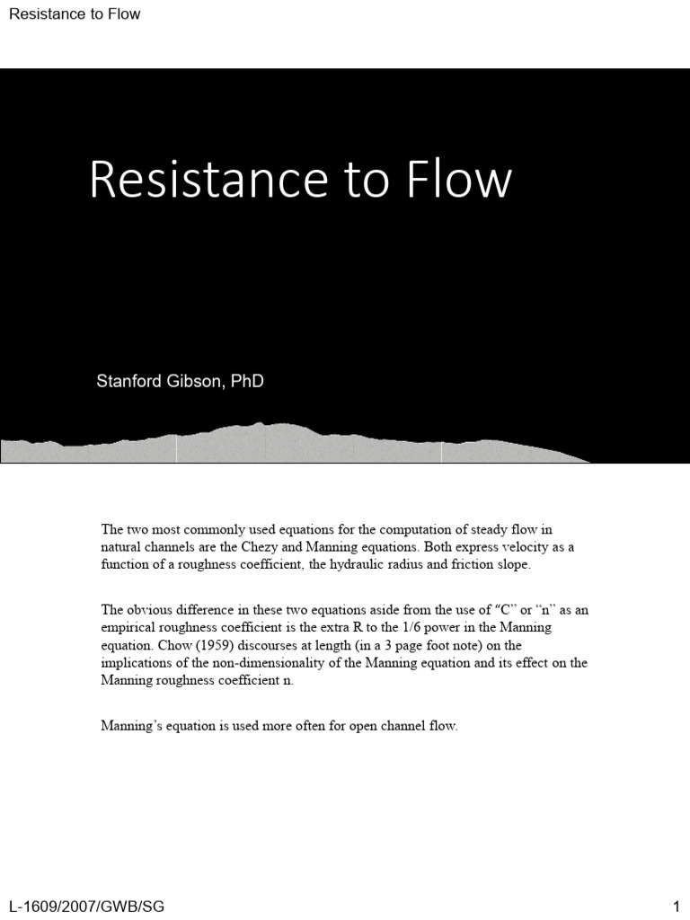 2.2 L Resistance To Flow | PDF | Earth Sciences | Chemical Engineering