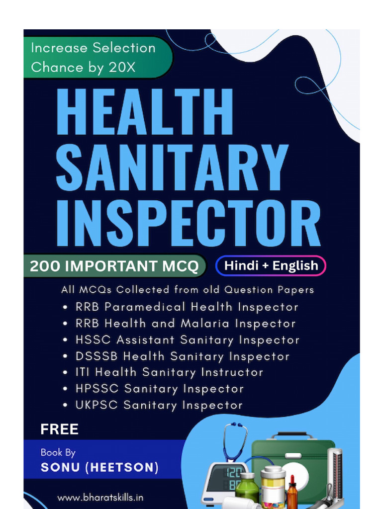 Health Sanitary Inspector Question Paper MCQ Book For Competitive Exams ...